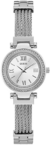 Guess Damen Analog Quarz Uhr mit Edelstahl Armband W1009L1 : Guess ...