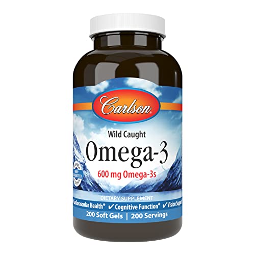 Carlson - Omega-3, 600 mg Omega-3s in Single Soft Gel, Budget-Friendly ...