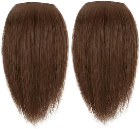 Amazon.com : Black Invisible Human Hair Toppers For Women Seamless Clip ...