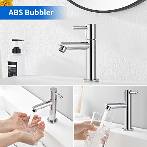 AiHom Cold Water Tap for Bathroom Small Cold Water Tap Chrome Tap ...