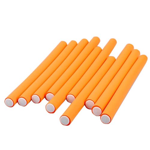 Amazon.com : 10 Pcs Orange Soft Foam Twist Bendy Roller Hair Curler ...