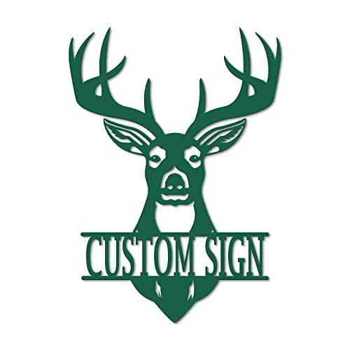 Amazon.com: Deer Head Custom Metal Sign : Home & Kitchen