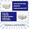 HayEastdor 6PCS 1 Inch PVC Coupling Fittings White Slip to Male Thread ...