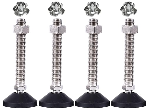 RHUAFET Set of 6 Adjustable Feet M8 x 40 mm Adjusting Screw M8 ...