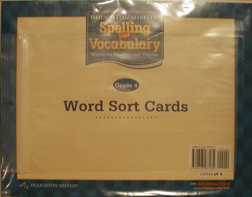 Amazon | Spelling and Vocabulary Word Sort Cards Grade 4 | Houghton ...