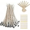 Amazon.com: 100 pcs 6" Candle Wicks for Candle Making Coated with ...