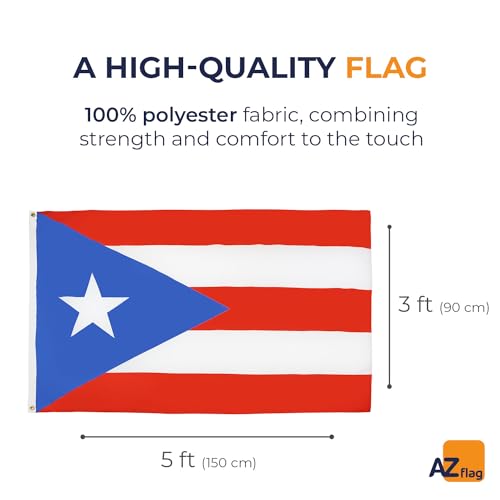 AZ FLAG – Puerto Rico Flag – 3×5 Ft – 100D Polyester Puerto Rican ...