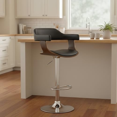 Amazon.com: Bar Stool, Modern Adjustable Barstool with Full 360° Swivel ...