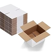 EYMPEU 40 Cardboard Boxes 10x6x6 inch (25.4x15.3x15.3cm) White Shipping ...