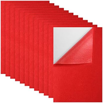 12PCS Self Adhesive Felt Sheets, White Felt Fabric with Adhesive ...