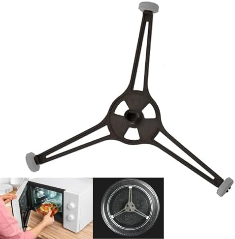 6.4 inch Microwave Glass Plate Tray Support Holder,Triple Arm Rotating ...