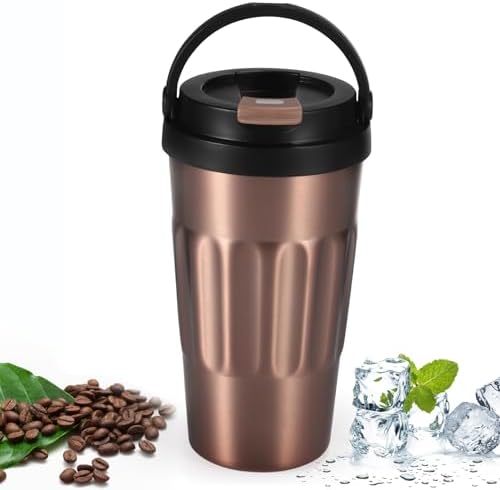 Travel Mug with Concealed Carry Handle, Leakproof Insulated Coffee Cup ...