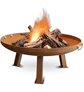 Amazon.com : GZGNEEVL Wood Burning Fire Pit Bowl Bonfire Portable Fire ...