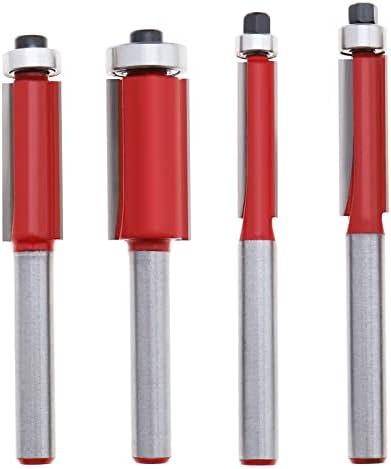 Yakamoz Industrial Grade 4Pcs 1/4 Inch Shank Flush Trim Router Bit Set ...