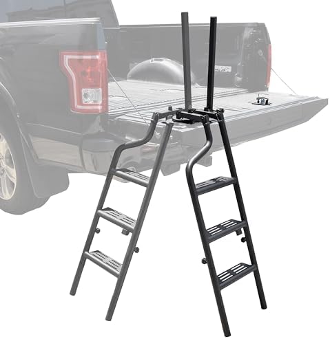 Amazon.com: LDETXY 42'' Universal Tailgate Ladder for Pickup Truck ...