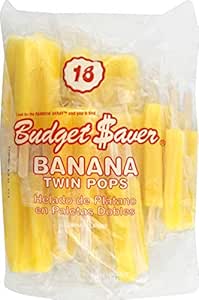 Amazon.com: Budget Saver Banana Twin Pops, 18ct : Grocery & Gourmet Food
