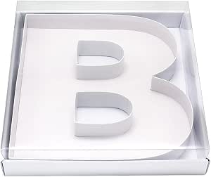 WENPACK 30.5cm Fillable Cardboard Letter Shaped Box Clear Cover Sweets ...