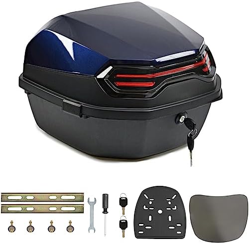 TRESKO® Universal 24L Motorcycle Top Box Luggage Storage for Motorbike ...