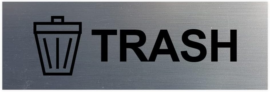 Amazon.com: Metal Trash Signs | 3" Garbage Bin Marker | Metal Sign for ...