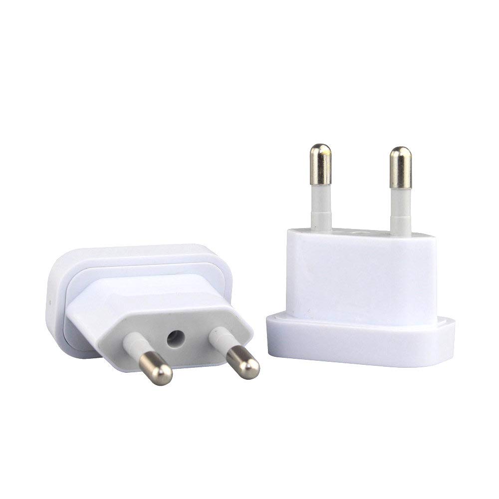 CN US to EU Euro Europe Plug Adapter 2 Round Socket Converter Travel ...