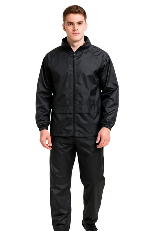 Krystle Men's Waterproof Rain Suit Set – Jacket & Pants | Windproof ...