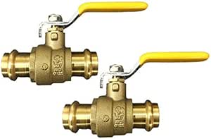Amazon.com: 1" Propress Brass Ball Valve - Press Shut Off Ball Valve ...
