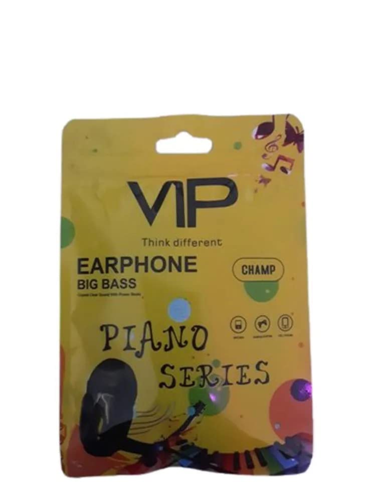 VIP Piano Series Earphone(Black) (2 Pc) : Amazon.in: Electronics
