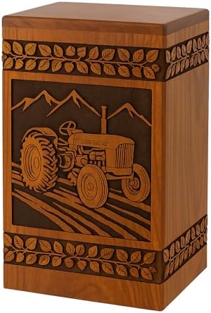 Amazon.com: Tractor Wooden Cremation Urn for Human Ashes Adult ...