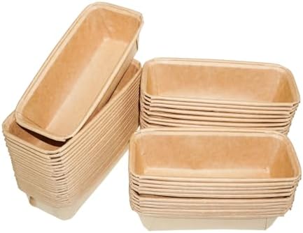 Amazon.com: Ocmoiy 1Lb Paper Loaf Pans for Baking, 6 x 3.5 x 3 Inches ...