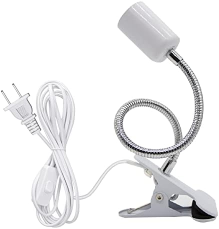 Desk Clip Lamp Holder, Clip on Light with Metal Clip Base,360° Flexible ...