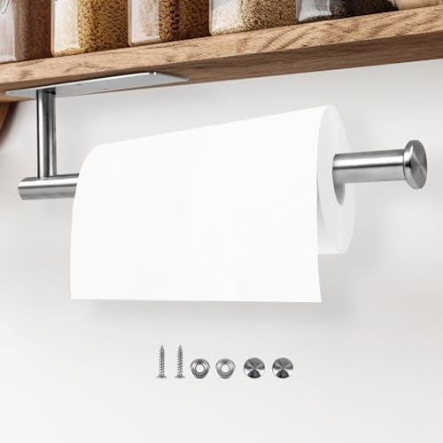 Kitchen Roll Holder Under Cabinet, Stainless Steel Paper Towel Holder ...