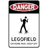 Amazon.com: Danger Legofield Door Warning Sign - Vinyl Decal Wall Decor ...