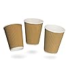 HSHCH Paper Hot Coffee Cups 12 oz (Pack of 48) Disposable Insulated ...