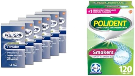 Amazon.com : Poligrip Extra Strength Denture Adhesive Powder 6 Pack ...