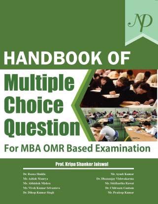 Handbook of Multiple Choice Question for MBA OMR Based Examination ...