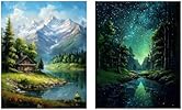 Amazon.com: Mountain Paint By Numbers Kit For Adults Landscape Adult ...