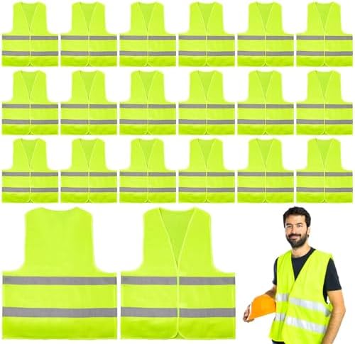 M-Aimee 30 Pack Reflective Safety Vests, High Visibility Mesh Security ...
