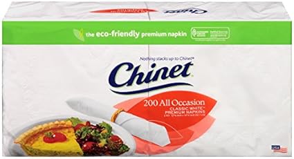 Amazon.com: Chinet Classic 2 Ply All Occasion Napkins, White, 200 ct ...