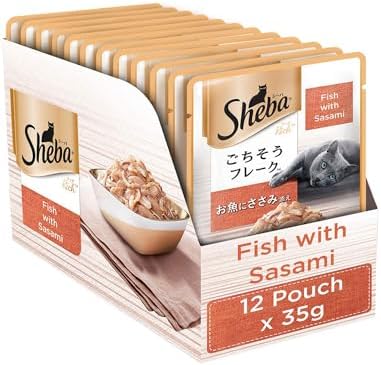 Sheba Rich Premium Adult (1+ Years) Wet Cat Food, Fish with Sasami ...