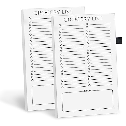 Grocery List Magnet Pad for Fridge 2- Pack Strong Magnet - Want It All
