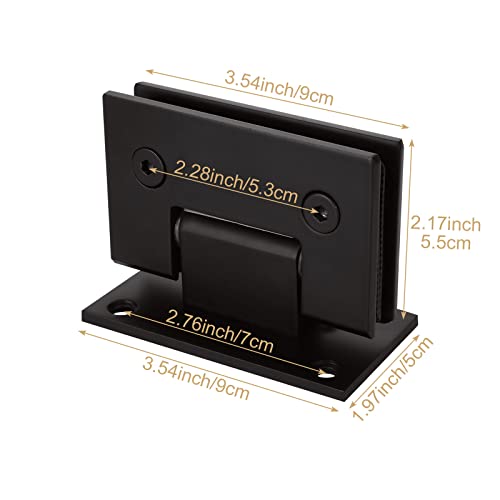 YAYODS 2 Pack 90 Degree Glass Door Hinges, Stainless Steel Shower ...
