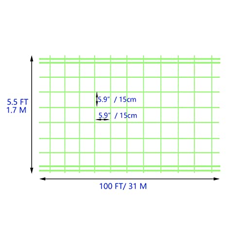 HH-LIFE Green Garden Trellis Netting 5.5x100ft Sweet Peas Netting Plant ...