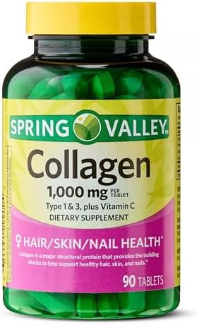 Amazon.com: Spring Valley Collagen 1,000mg Per Tablet, Plus Vitamin C ...
