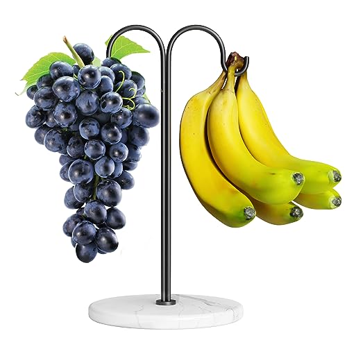 niffgaff Banana Stand, Banana Holder With Marble Base, Banana Hanger ...