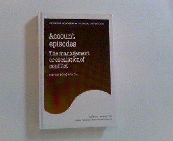 Amazon.com: Account Episodes: The Management or Escalation of Conflict ...