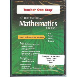 Lesson Tutorial Videos DVD-ROM, Holt McDougal Mathematics Course 3 ...