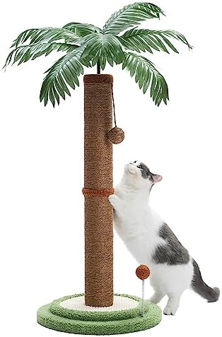 PAWZ Road Coconut Palm Cat Scratching Post, 85cm height Cat Scratcher ...