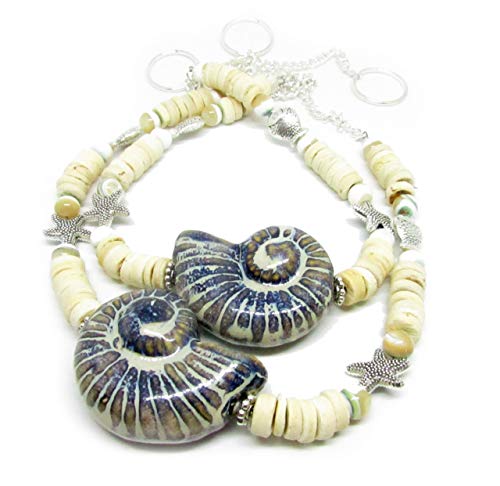 Amazon.com: Ceramic Seashell Curtain Tie Backs - Beach Curtain Tiebacks ...