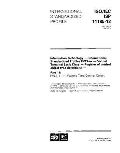 ISO/IEC ISP 11185-13:1995, Information technology - International ...