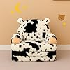 Amazon.com: QIUODO Toddler Chair with Faux Rabbit Fur – 2-in-1 Foldable ...